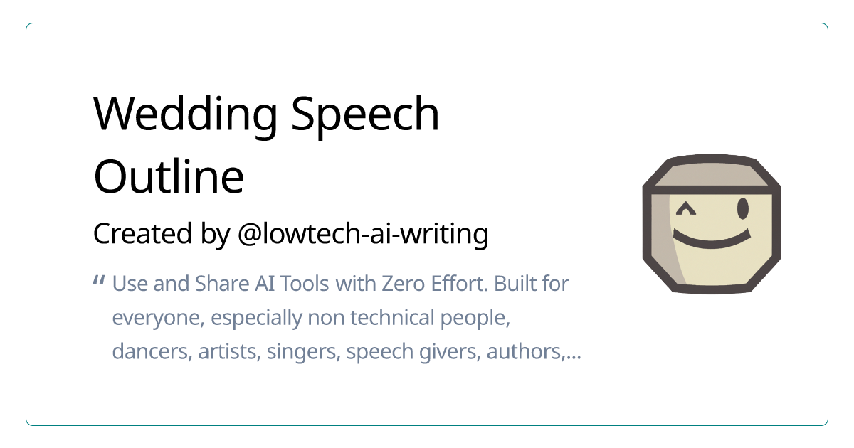 Wedding Speech Outline & Joke Ideas