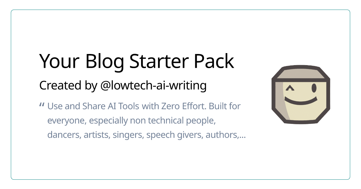 Your Blog Starter Pack