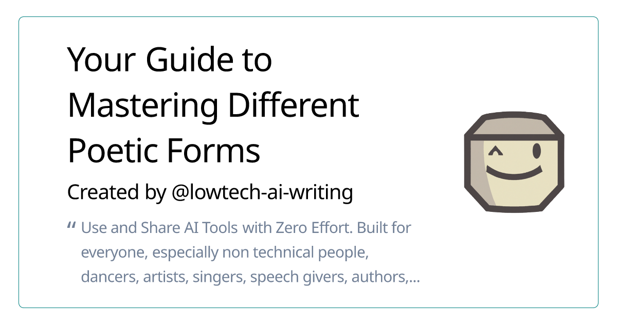 Your Guide to Mastering Different Poetic Forms