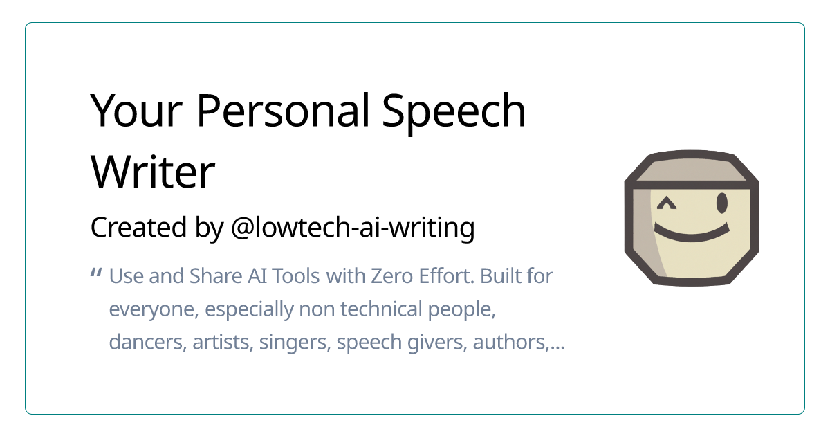 Your Personal Speech Writer
