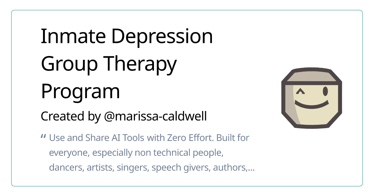 Inmate Depression Group Therapy Program