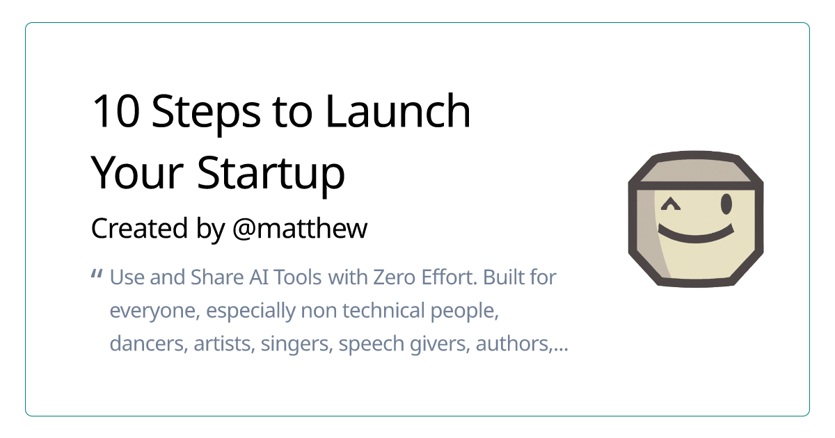 10 Steps to Launch Your Startup
