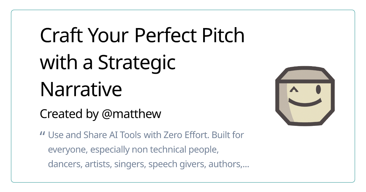 Craft Your Perfect Pitch with a Strategic Narrative