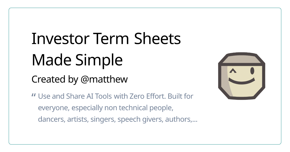 Investor Term Sheets Made Simple