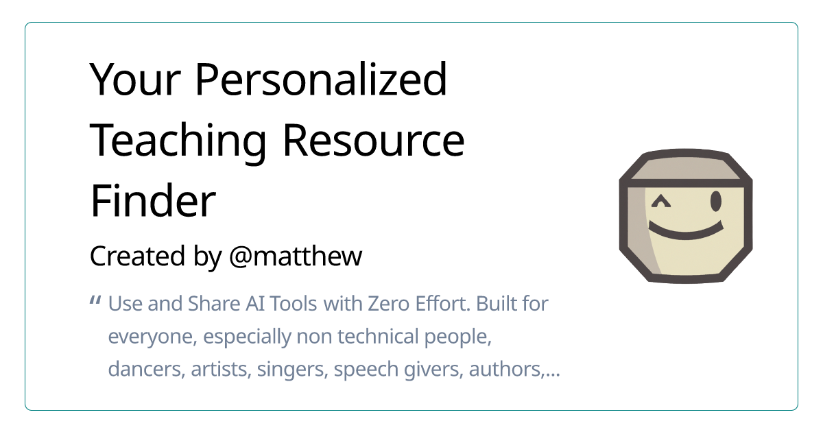 Your Personalized Teaching Resource Finder