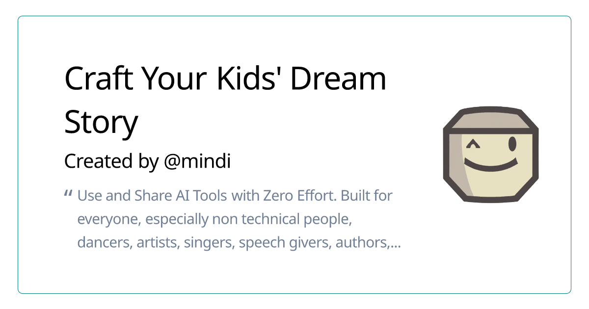 Craft Your Kids' Dream Story