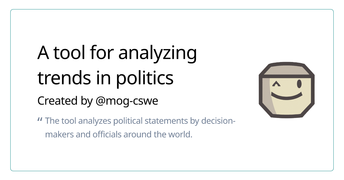 A tool for analyzing trends in politics