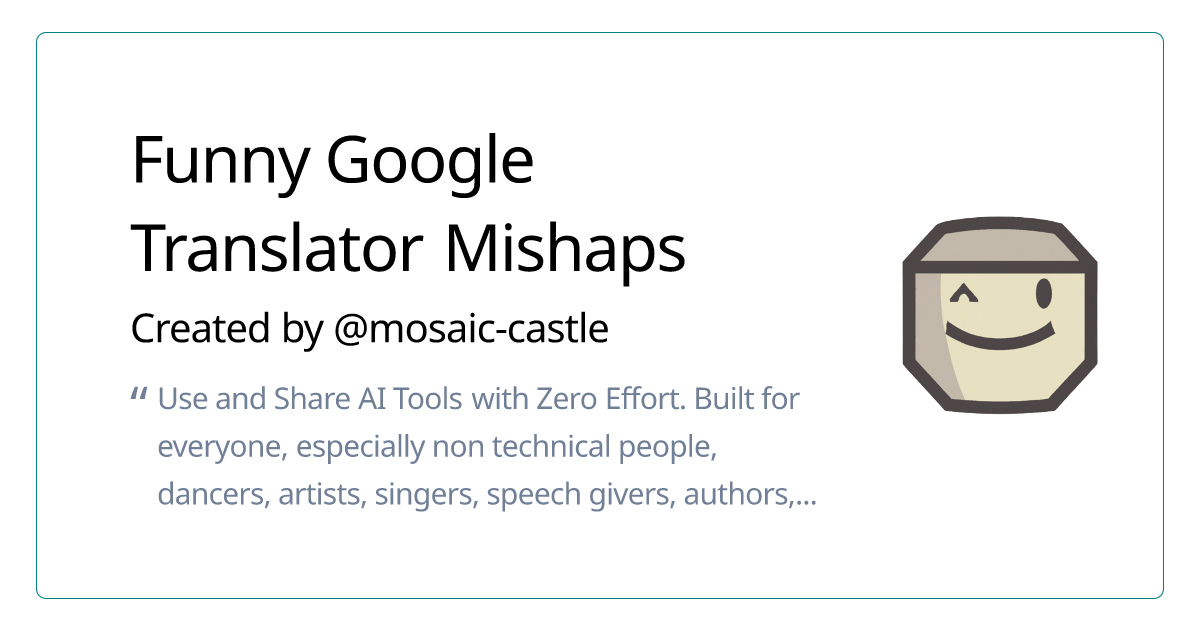 Funny Google Translator Mishaps