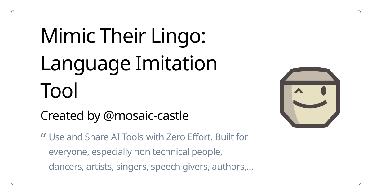 Mimic Their Lingo: Language Imitation Tool