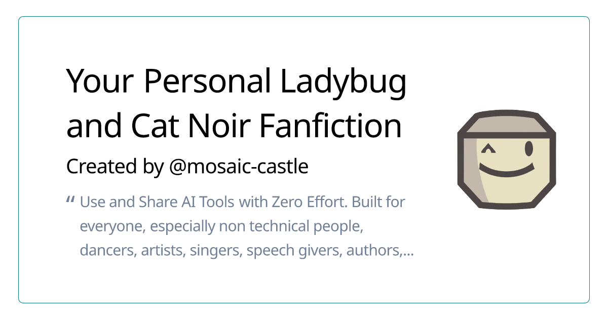 Your Personal Ladybug and Cat Noir Fanfiction