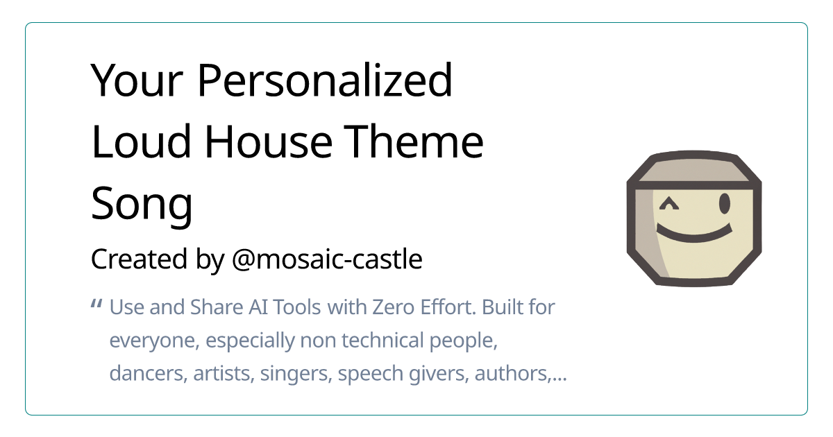 Your Personalized Loud House Theme Song