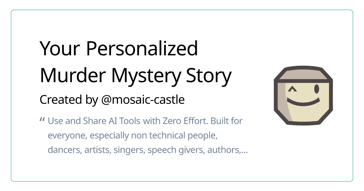Your Personalized Murder Mystery Story