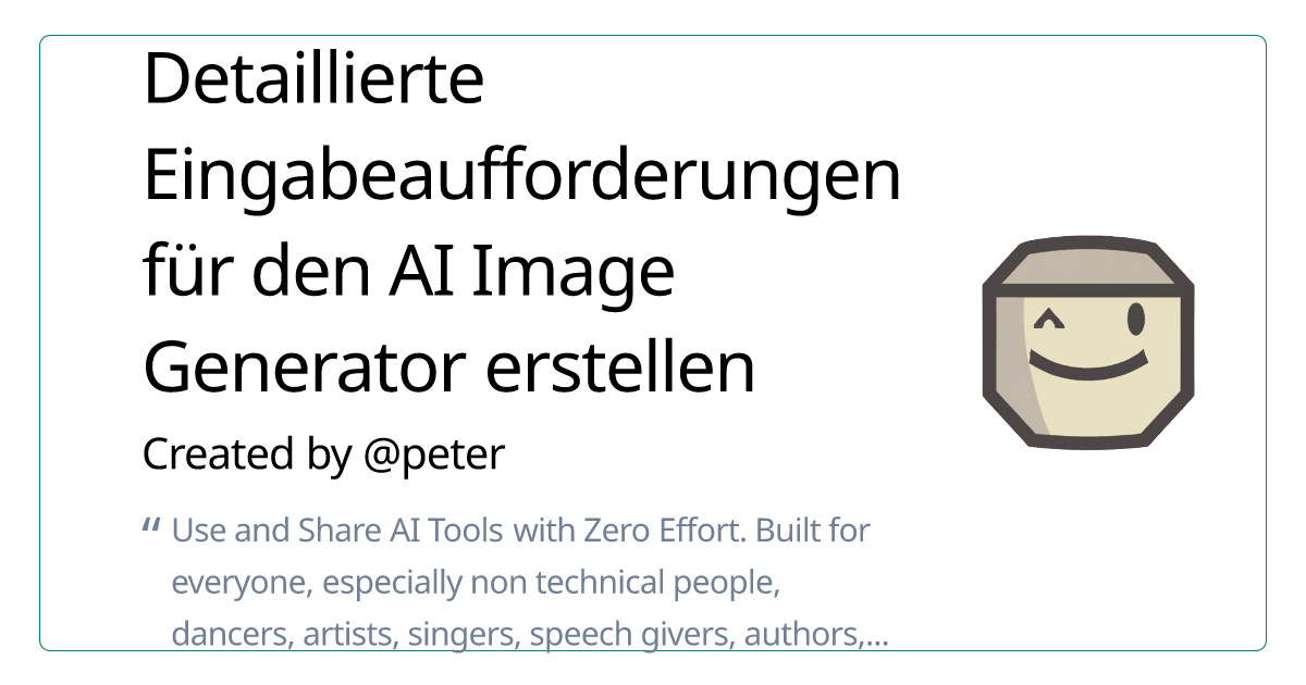 Detaillierte Eingabeaufforderungen für den AI Image Generator erstellen