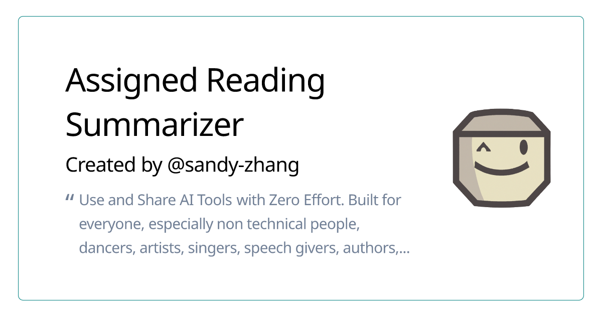 Assigned Reading Summarizer