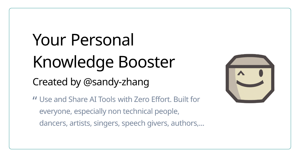 Your Personal Knowledge Booster