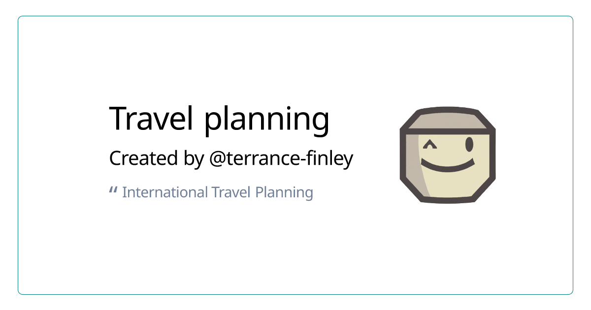 Travel planning