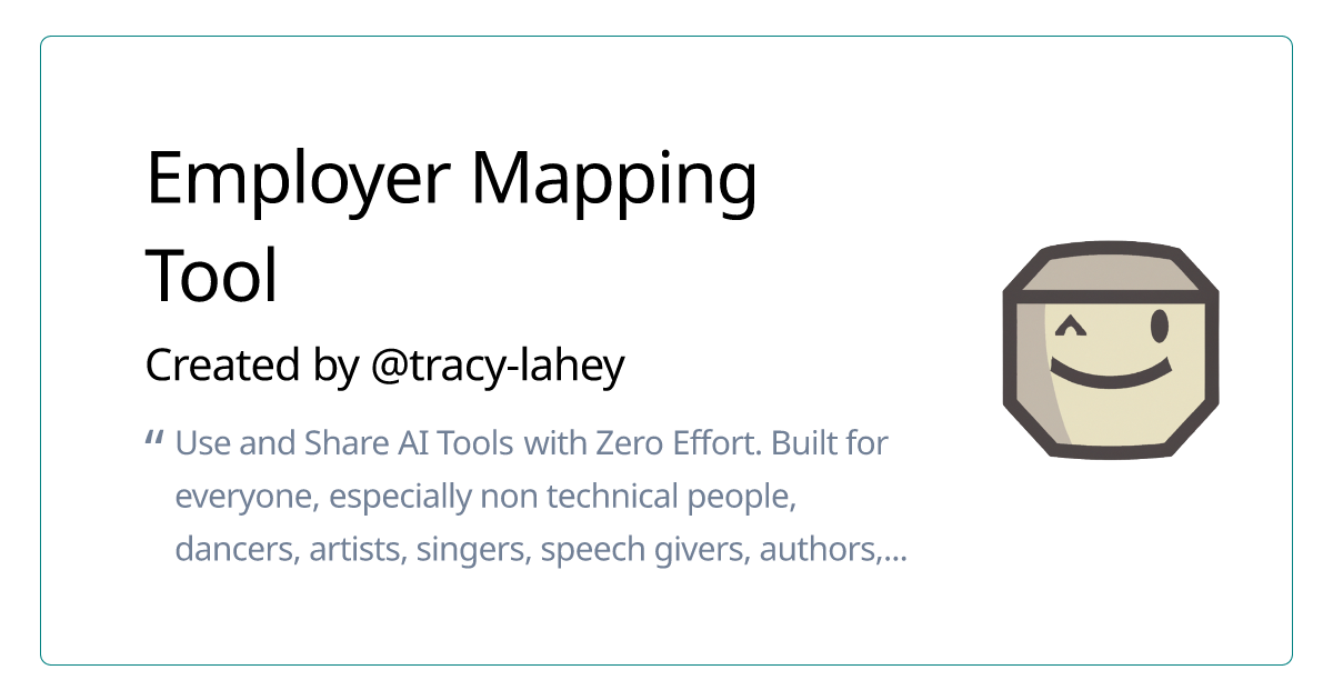 Employer Mapping Tool