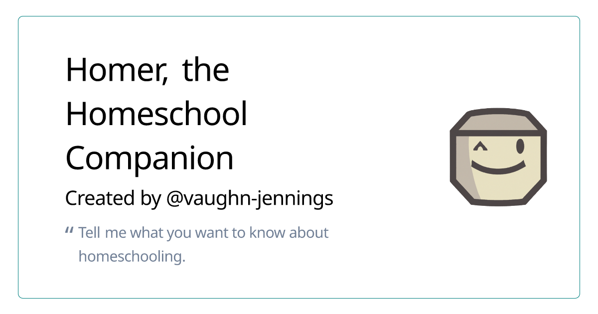 Homer, the Homeschool Companion