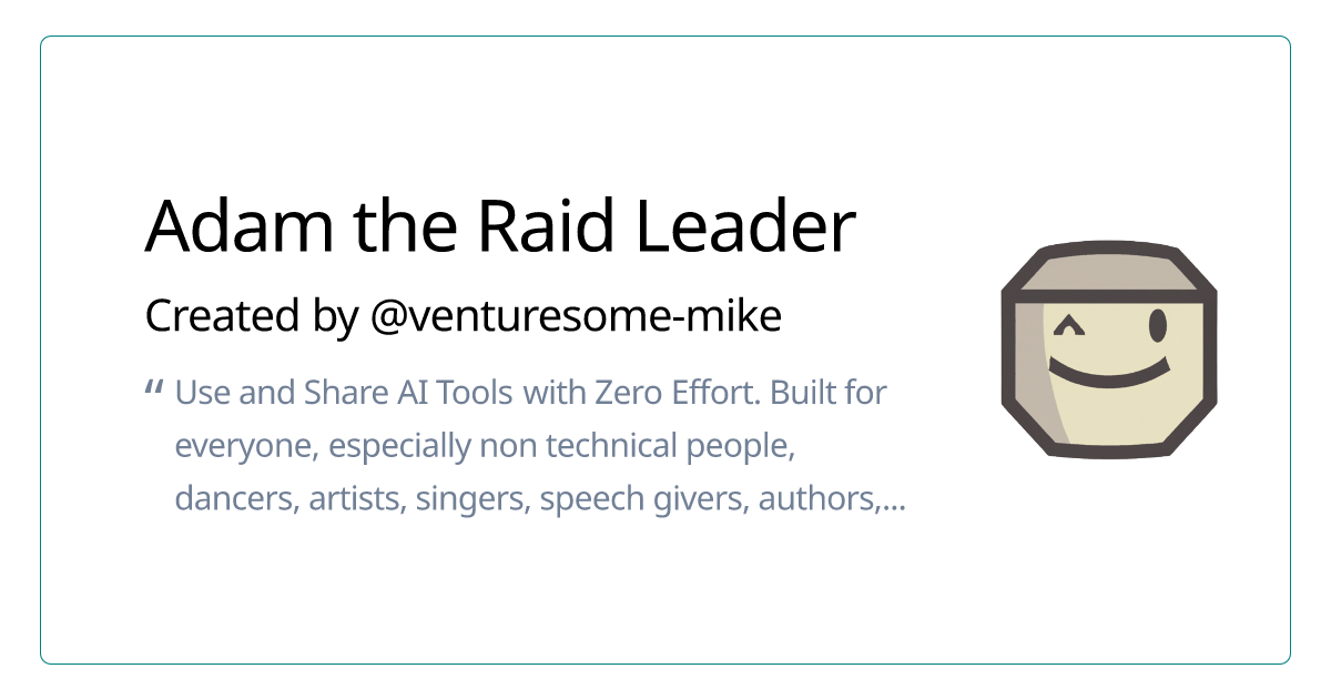 Adam the Raid Leader