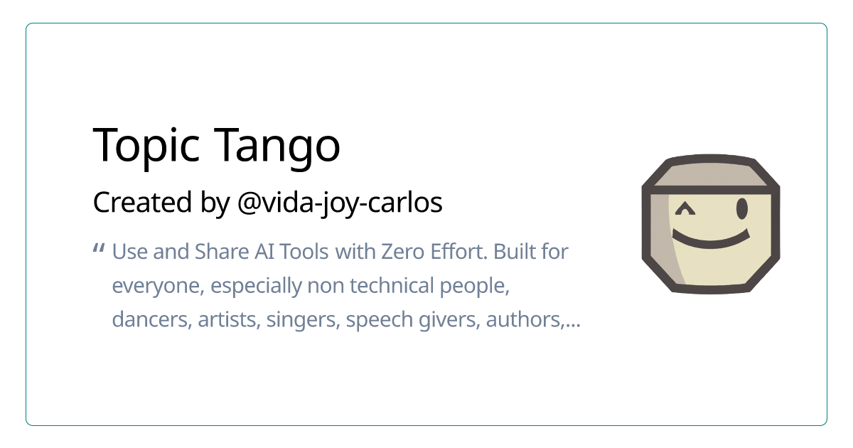 Topic Tango