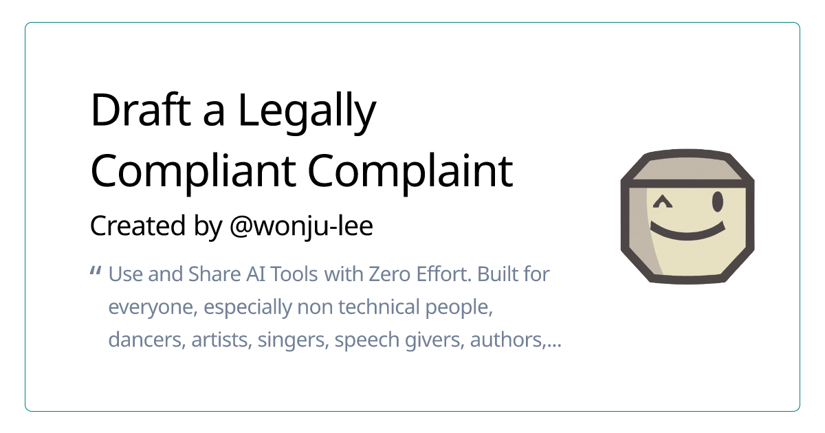 Draft a Legally Compliant Complaint