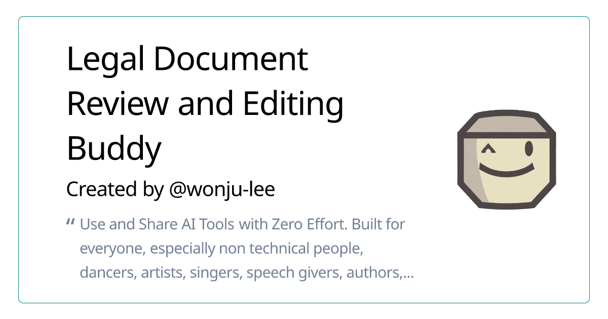 Legal Document Review and Editing Buddy