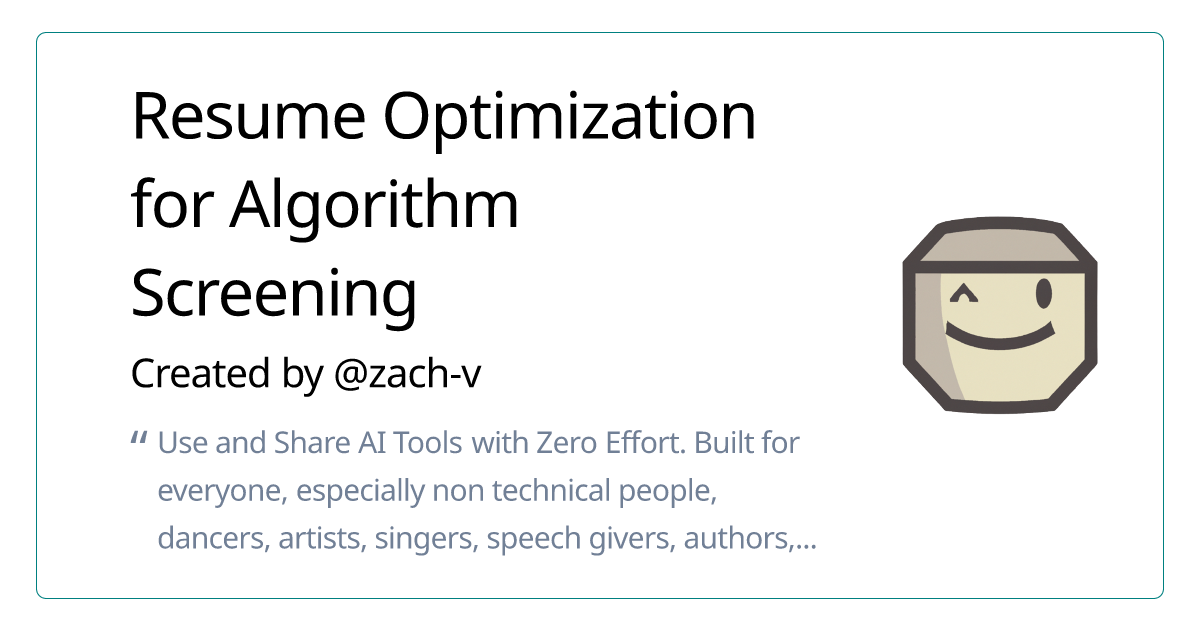 Resume Optimization for Algorithm Screening