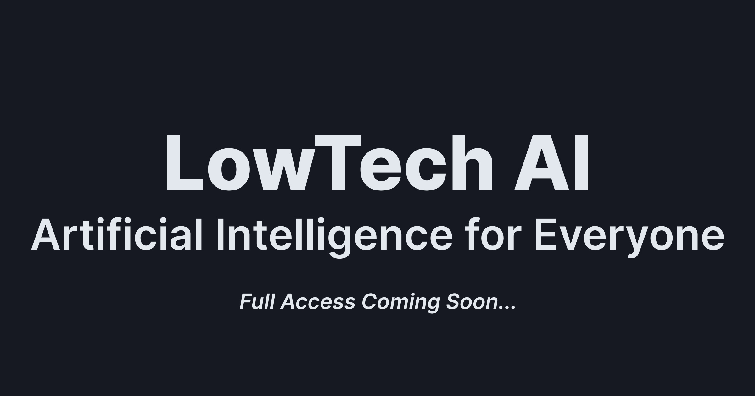 Beginner's Guide to Topic or Skill - Low Tech AI